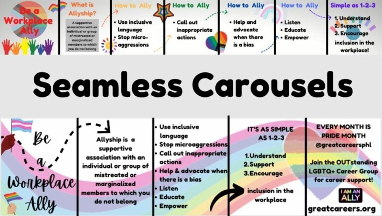 How to Create Seamless Carousels on Social Media and Be a Workplace Ally