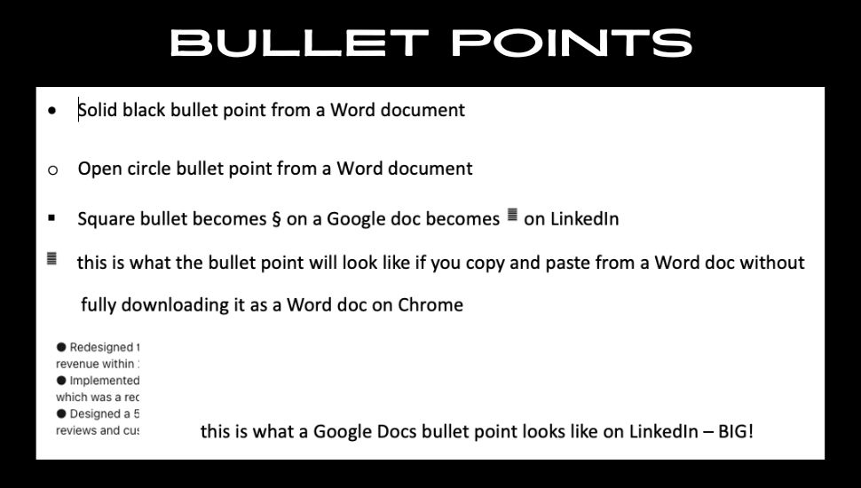 Bullet Points on Resumes Can Become Wingdings Online - Great Careers ...